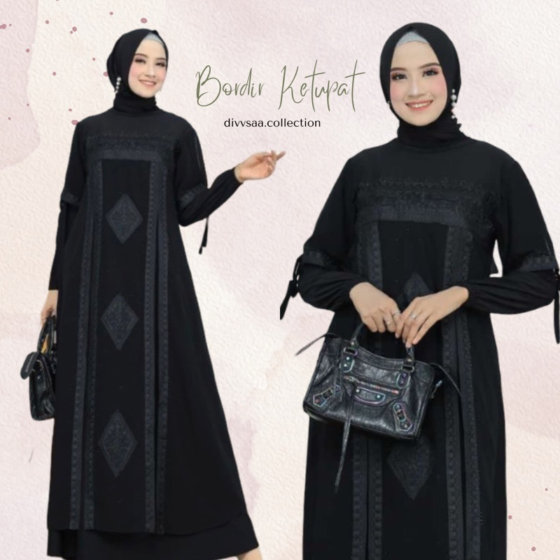 Jual GAMIS ABAYA TURKEY FULL HITAM BORDIR FULL PUTIH BORDIR GOLD BORDIR ...