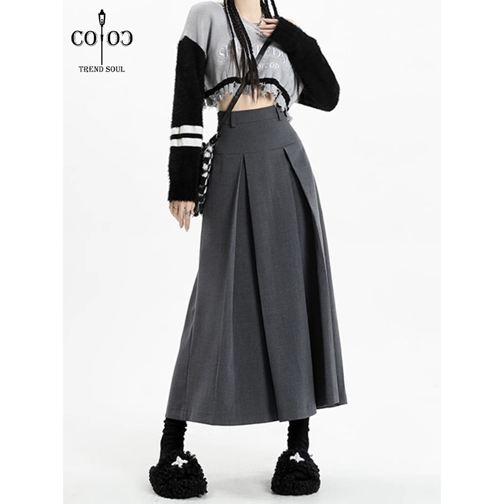 Jual Coco Trend Soul Rok -- Abu-abu Highwaist Terbaru Kekinian Rok ...
