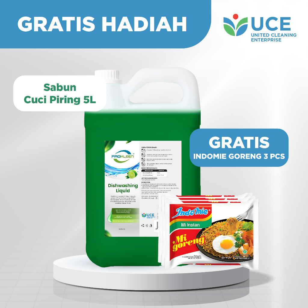 Jual [FREE GIFT] Sabun Cuci Piring PROKLEEN Dishwashing Liquid 5L ...