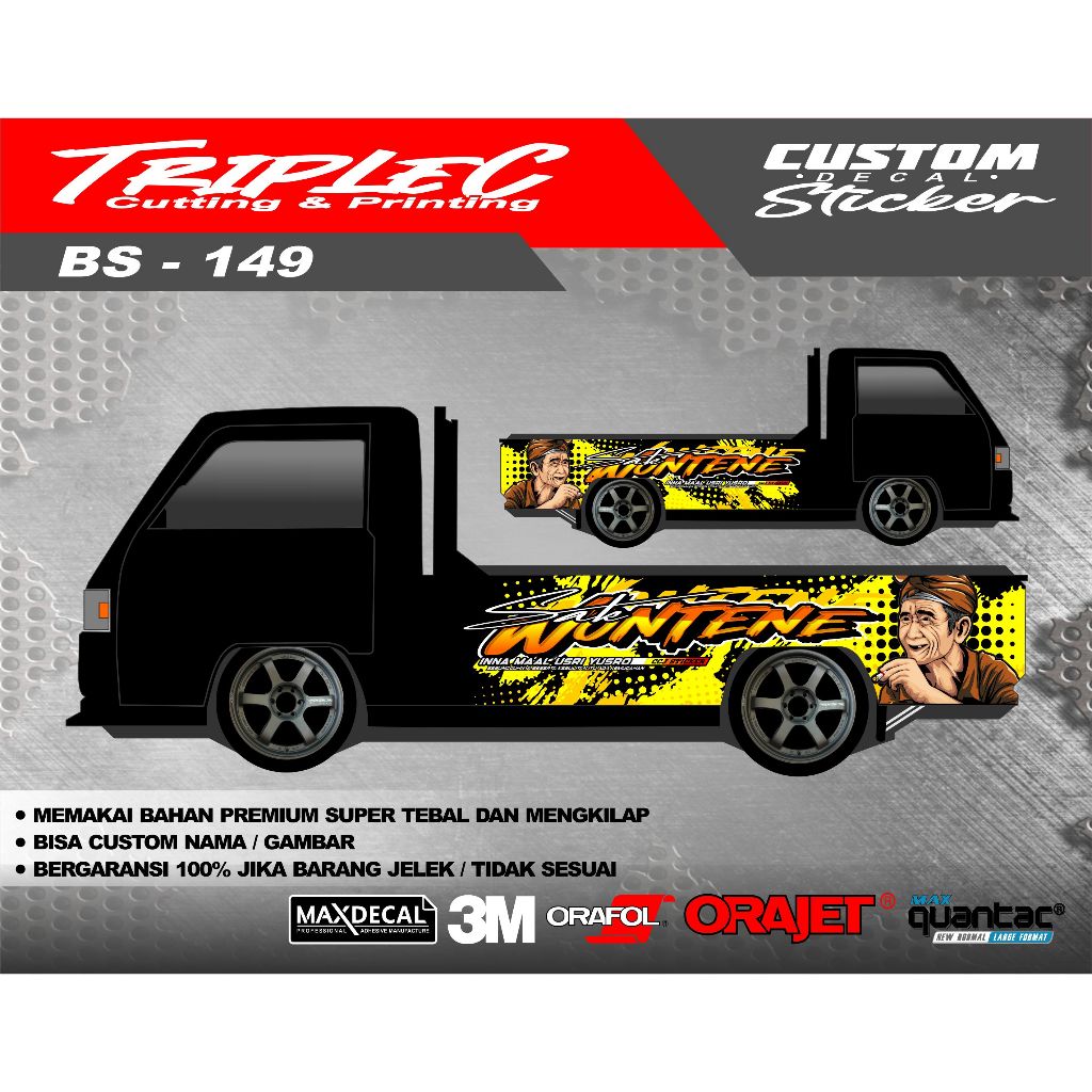 Jual Stiker decal bak samping L300, Granmax, Traga, New Carry, T120ss ...