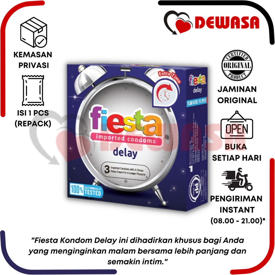 Jual Fiesta Kondom Delay - 1 Pcs (REPACK) | Shopee Indonesia