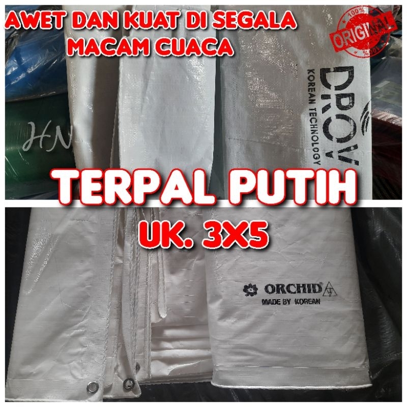 Jual TERPAL PUTIH 3X5 | Shopee Indonesia