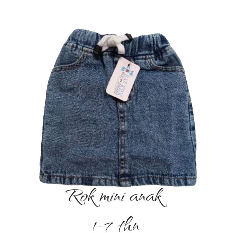 Jual ROK SPAN JEANS ANAK PEREMPUAN/ROK MINI ANAK/ROK JEANS ANAK/ROK ...