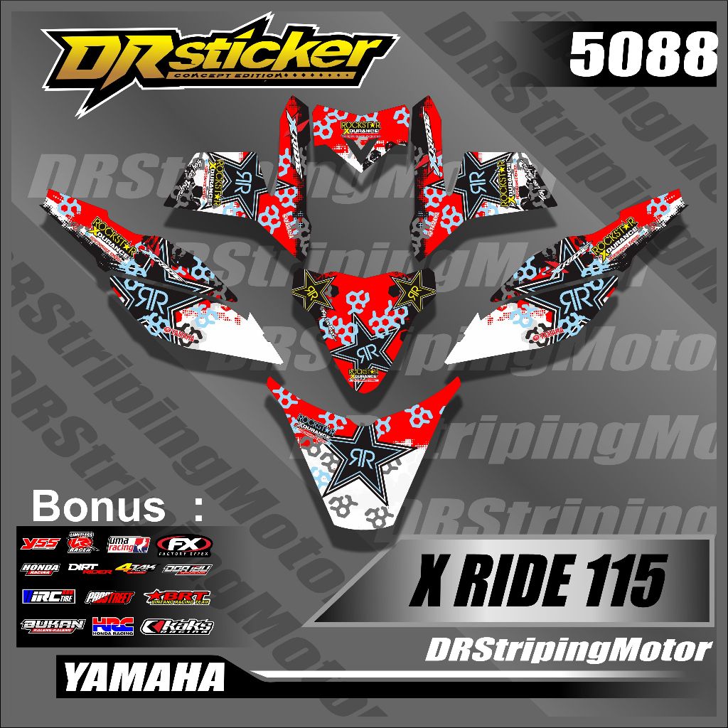 Jual Decal Stiker Xride 115 Xride 115 ROCKSTAR MOTOCROSS | Shopee Indonesia