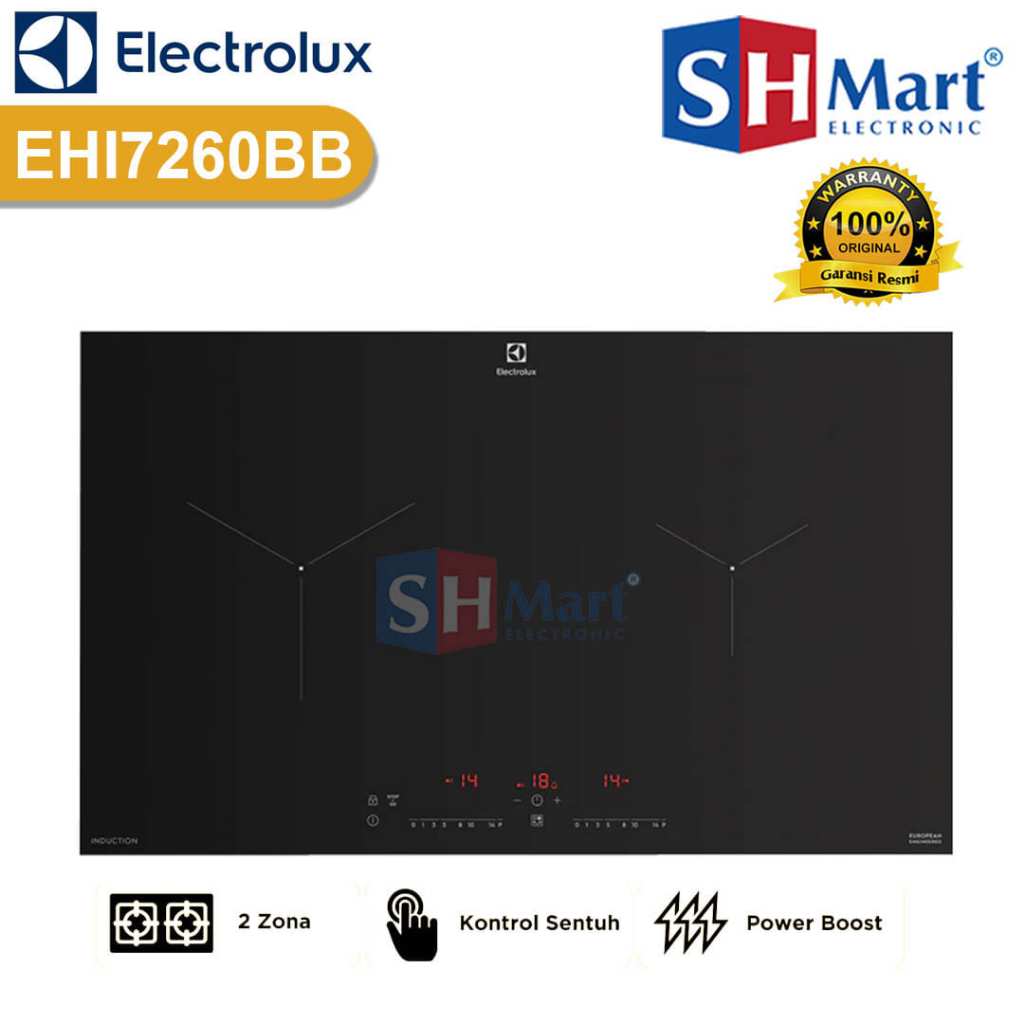 Jual KOMPOR TANAM INDUKSI 2 TUNGKU 70 CM ELECTROLUX EHI7260BB / EHI ...