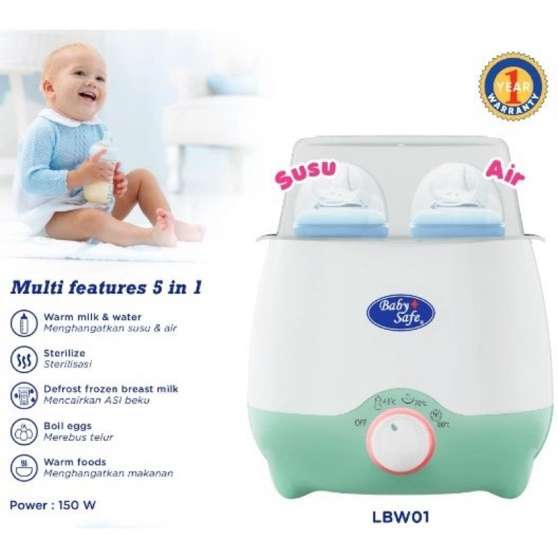 Jual Baby safe Twin Bottle Warmer LBW01 /steril botol/pemanas asi ...