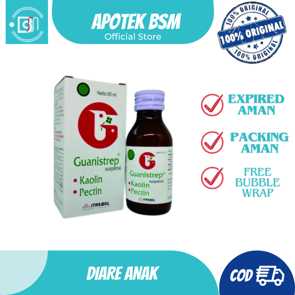 Jual Guanistrep Suspensi Membantu Mengatasi Diare 60 ml | Shopee Indonesia