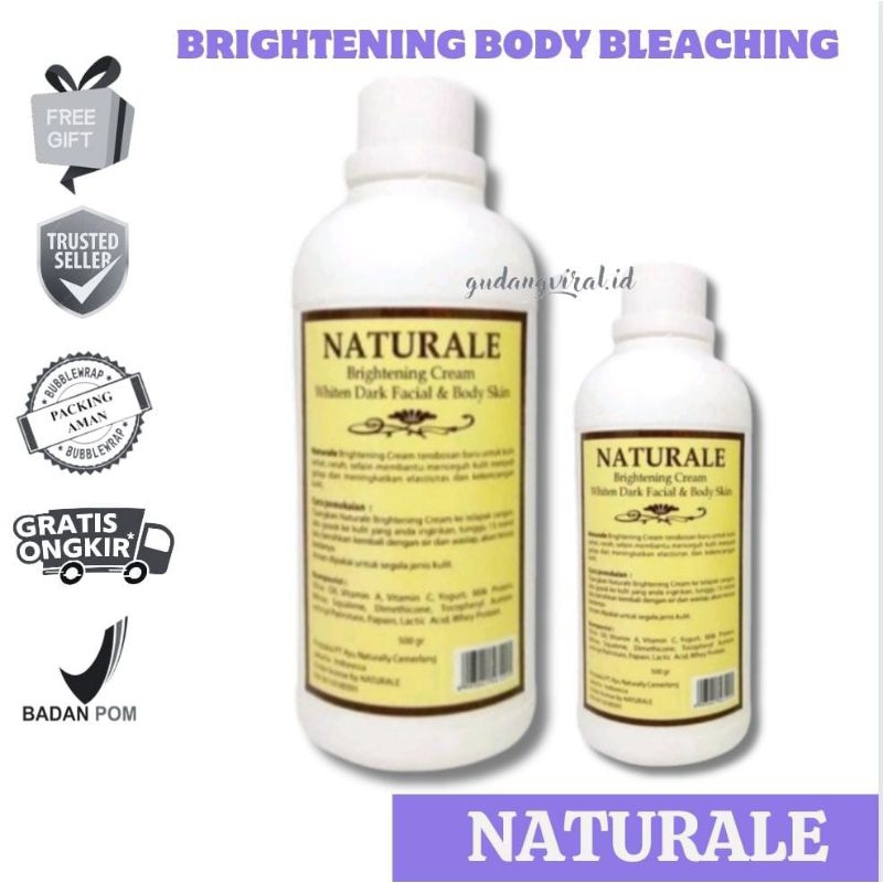 Jual -GV- NATURALE BRIGHTENING CREAM WHITEN DARK FACIAL & BODY SKIN ...