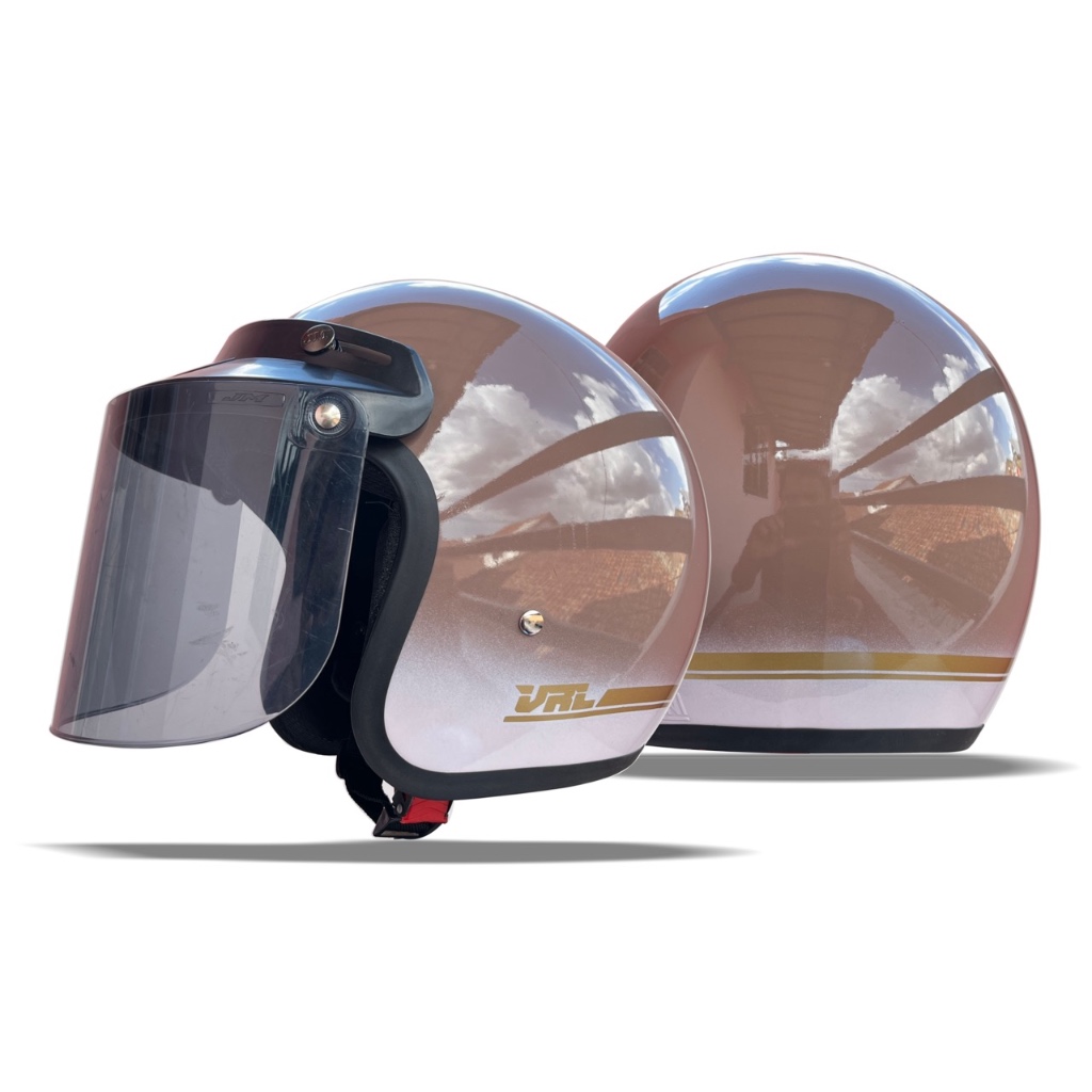 Jual Helm Bogo Dewasa Pria Wanita Gradasi Warna Retro SNI | Shopee ...