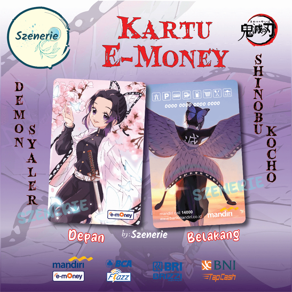 Jual Emoney Shinobu Kocho Demon Slayer Flazz gen 2 Kartu E-money ...