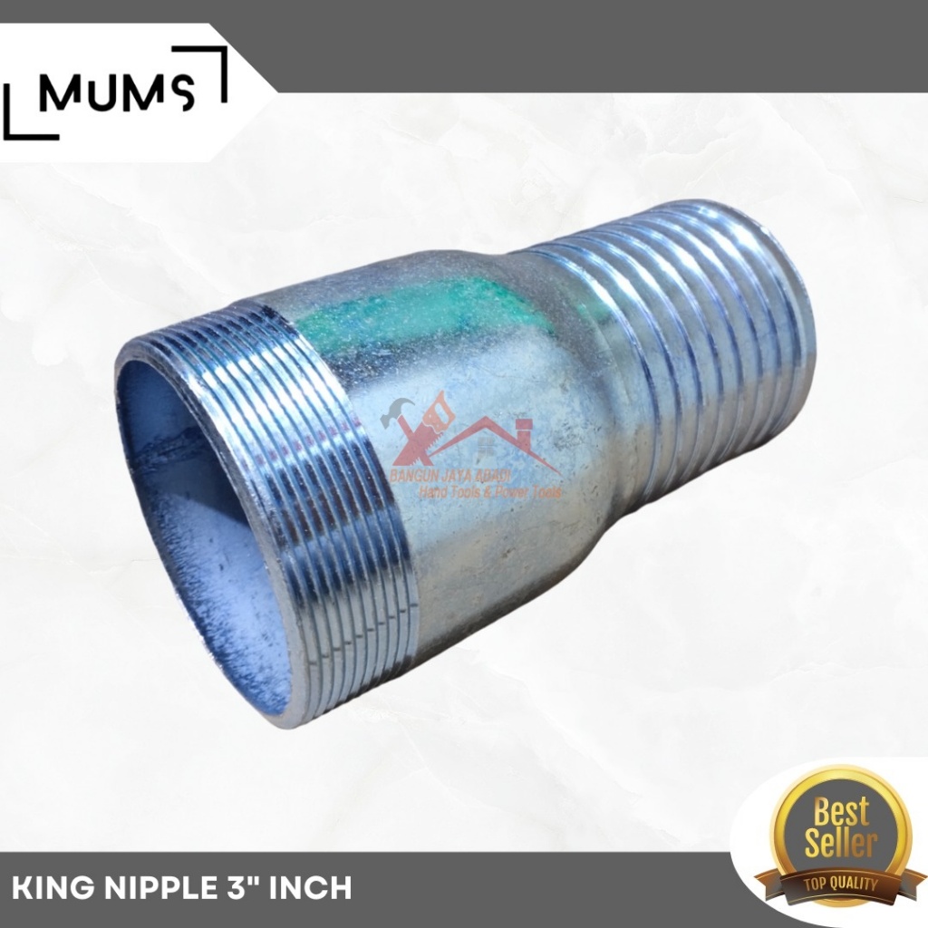 Jual King Nipple 3 Inch Nepel Selang Galvanis Sambungan Pipa Npt 3 ...