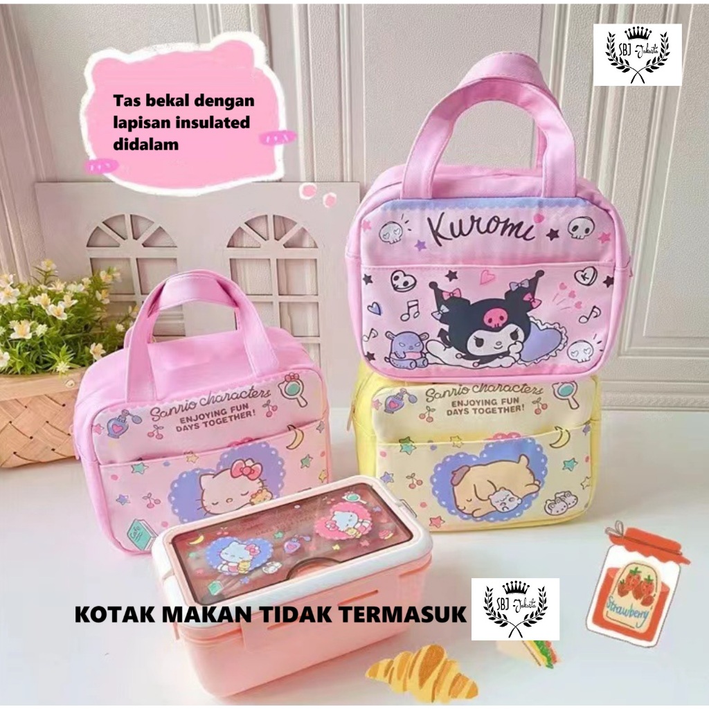 Jual Tas bekal insulated lunch bag Sanrio Kuromi melody tas rantang ...