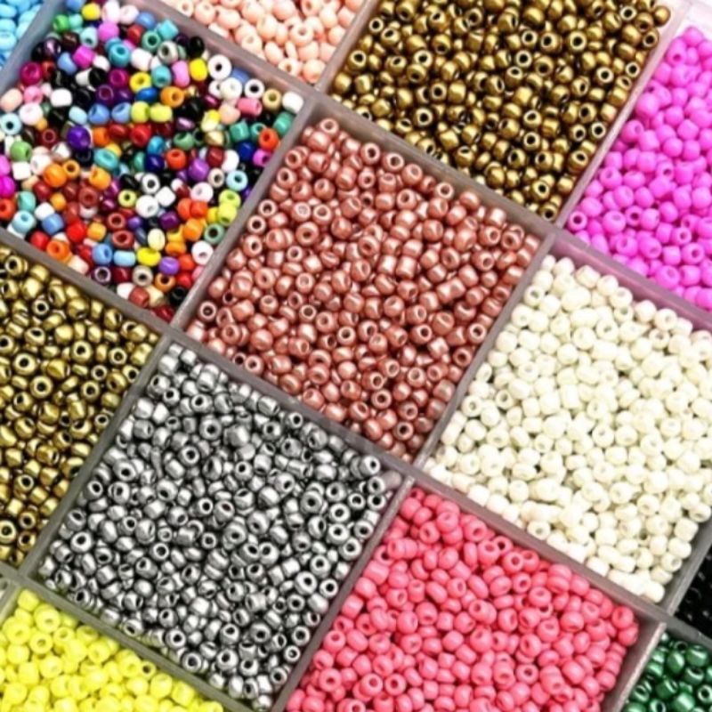 Jual (10gr ) Manik Manik Payet Pasir 3mm 8/0 untuk Gelang Payet Kebaya ...