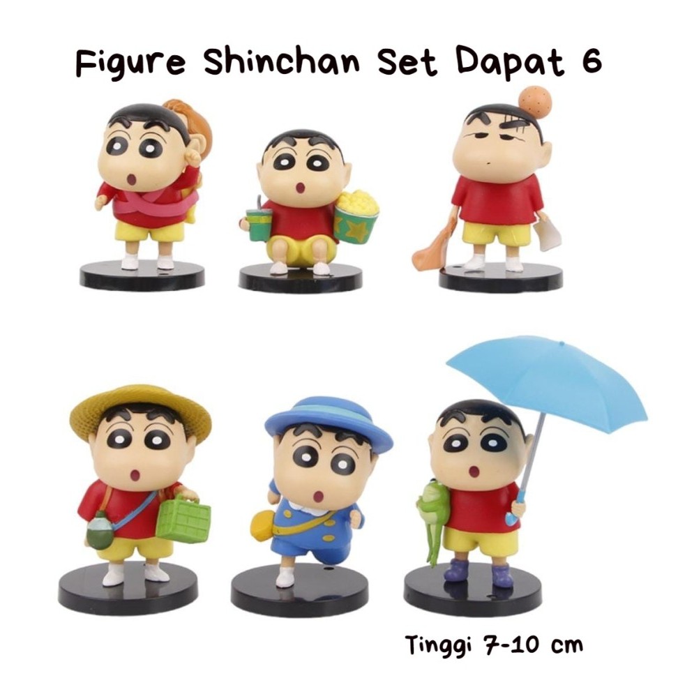 Jual Figure Shin Chan Shinchan Set Dapat 6 - Topper Cake Ulang Tahun ...