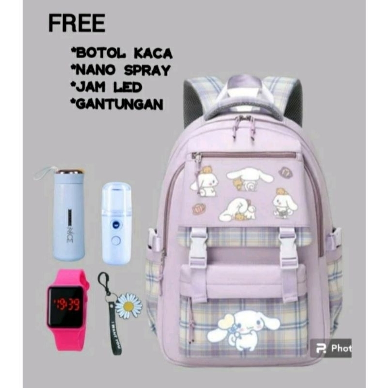 Jual BANYAK BONUSNYA Cinamoroll 5in1 Tas Ransel korean Anak Sekolah Perempuan SD SMP Remaja ...