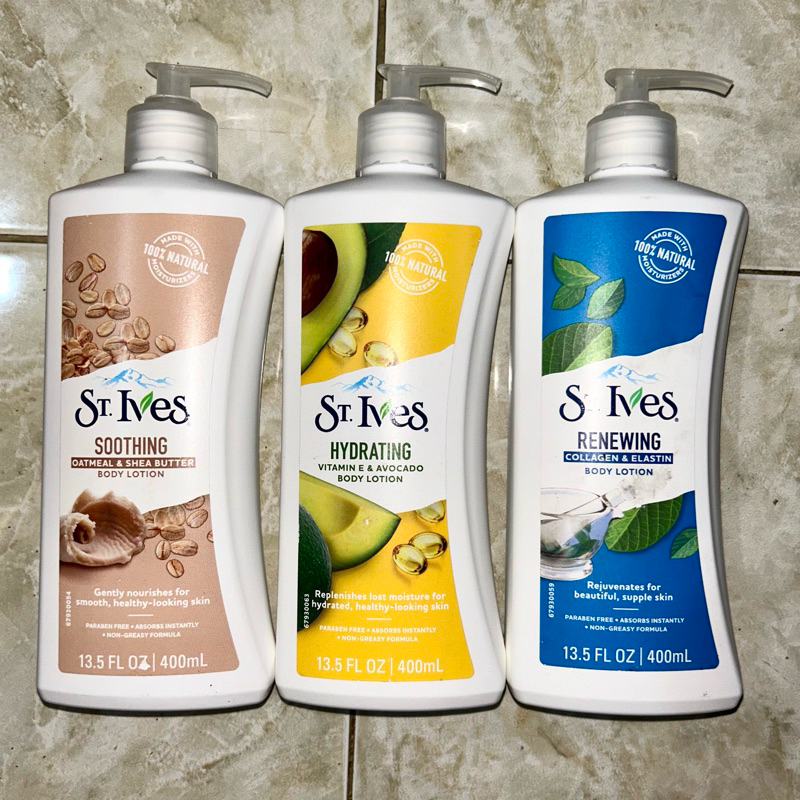 Jual St. Ives Renewing Body Lotion Soothing Oatmeal / Hydrating Avocado ...