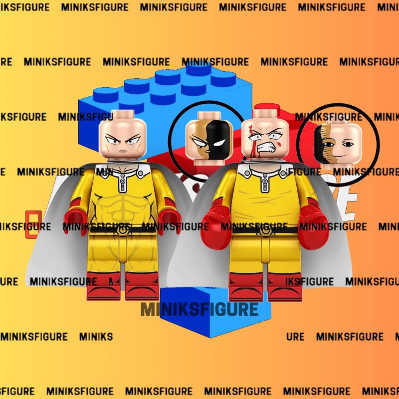 Jual Mainan Balok Susun Figure Mini Saitama | One-Punch Man - TP011 ...