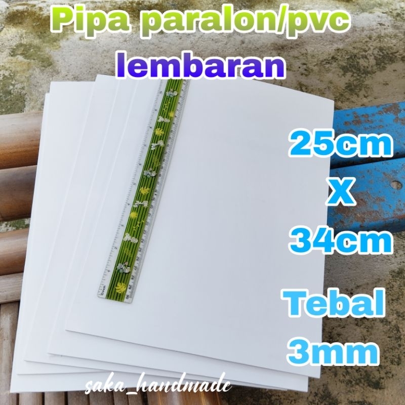 Jual PIPA PARALON/PVC LEMBARAN (25cm X 34cm) TEBAL 3mm | Shopee Indonesia
