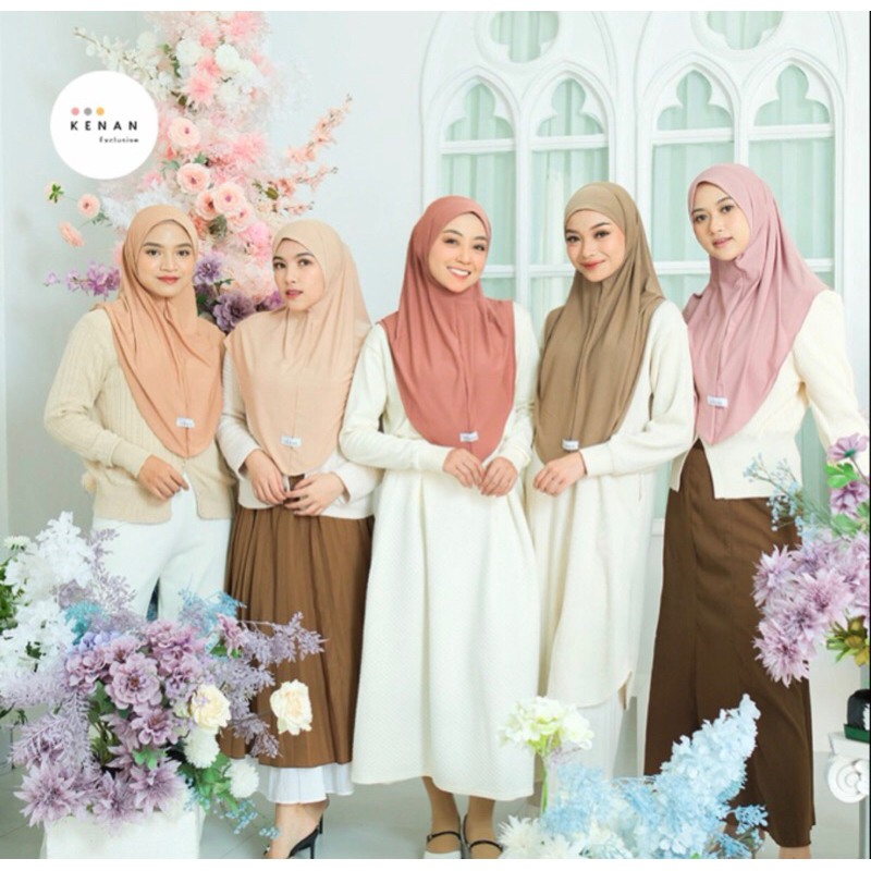 Jual KENAN - HIJAB / BERGO PASTEL / ZAMEENA NON PET SIZE L | Shopee ...
