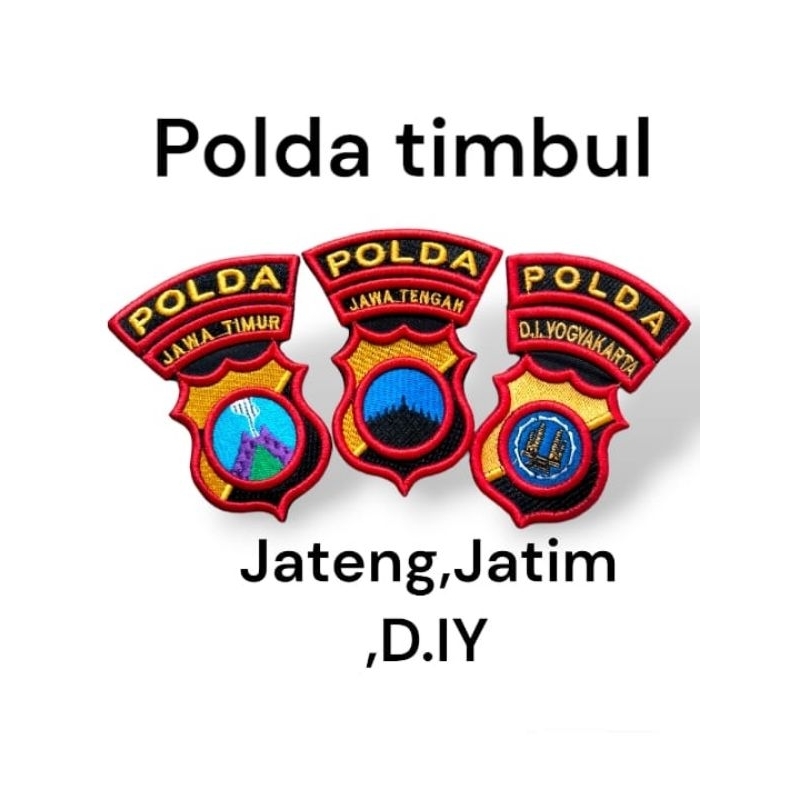 Jual logo Polda Jatim Jateng DIY bordir timbul | Shopee Indonesia