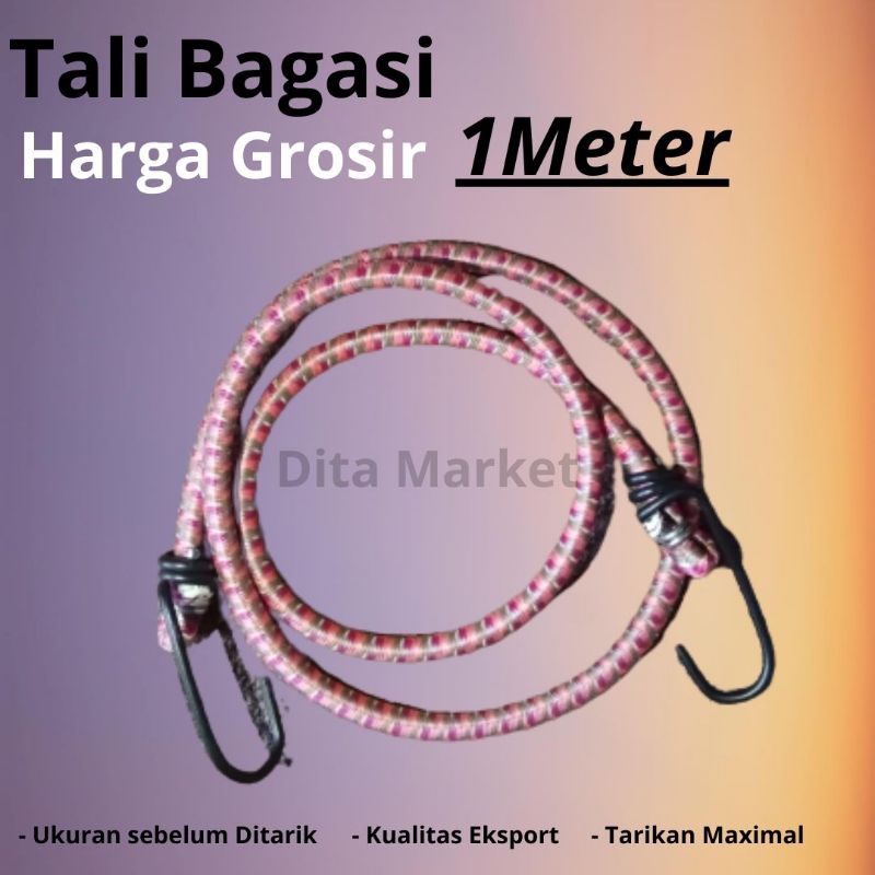 Jual Tali Pengikat Barang Dimotor / Tali Bagasi Motor 1 Meter 100Cm ...
