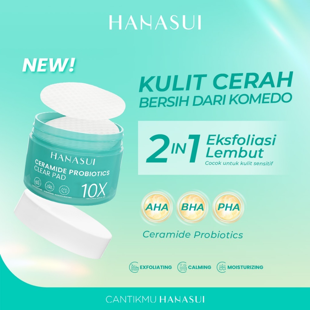 Jual Hanasui Ceramide Probiotics Series - Clear Pad 30s / Moisturizer ...