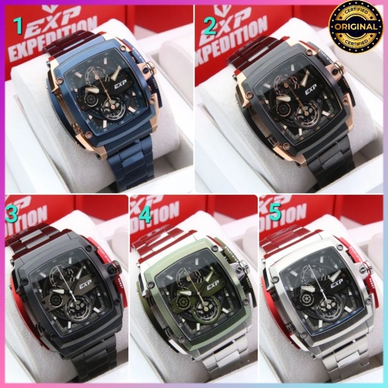 Jual ORIGINAL GARANSI RESMI 1 TAHUN JAM TANGAN PRIA EXPEDITION CHRONOGRAP RANTAI STAINLESS STEEL ...