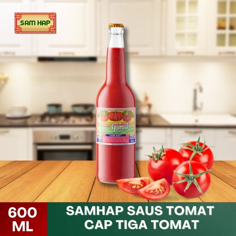 Jual SAMHAP SAUS TOMAT CAP TIGA TOMAT 600ML | Shopee Indonesia