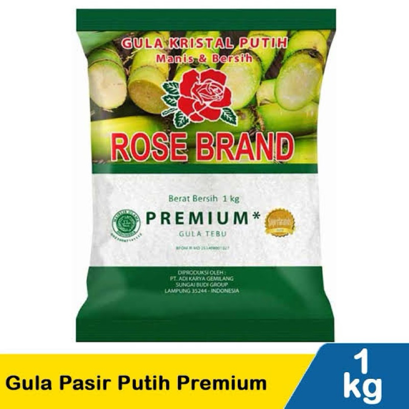 Jual Rose Brand Gula Kristal Putih /Gula Tebu Premium (1kg) | Shopee ...
