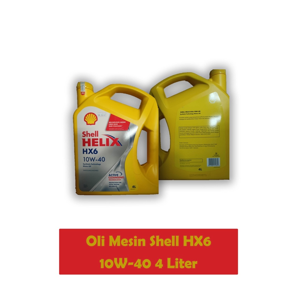 Jual Oli Mesin Shell Helix HX6 10W-40 lt Galon DISTRIBUTOR RESMI SHELL ...