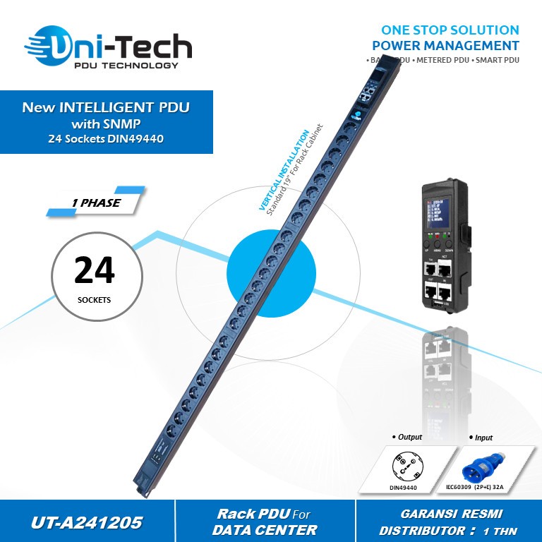 Jual New Intelligent PDU 24 Holes Germany Style DIN49440 With SNMP ...