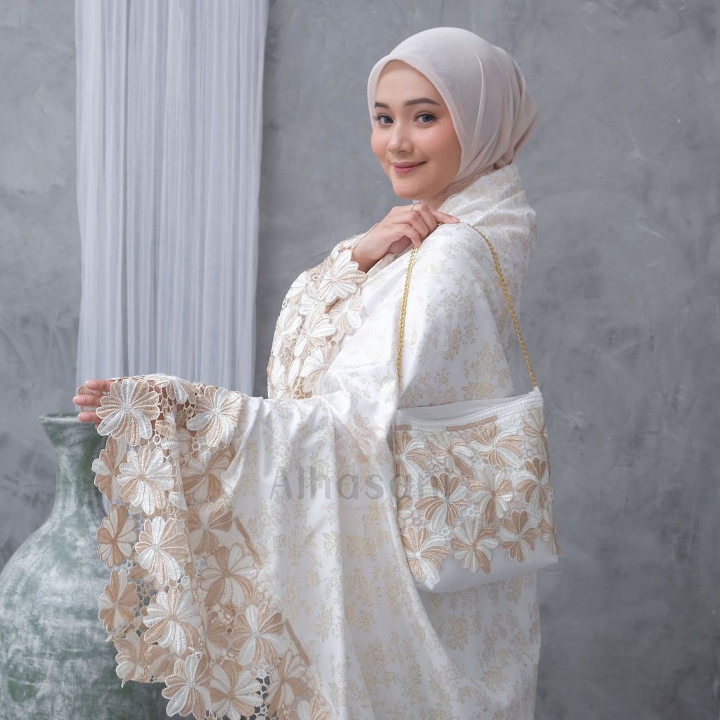 Jual Mukena Dewasa 2in1 Renda Mewah Katun Super Foil Premium Nyaman ...