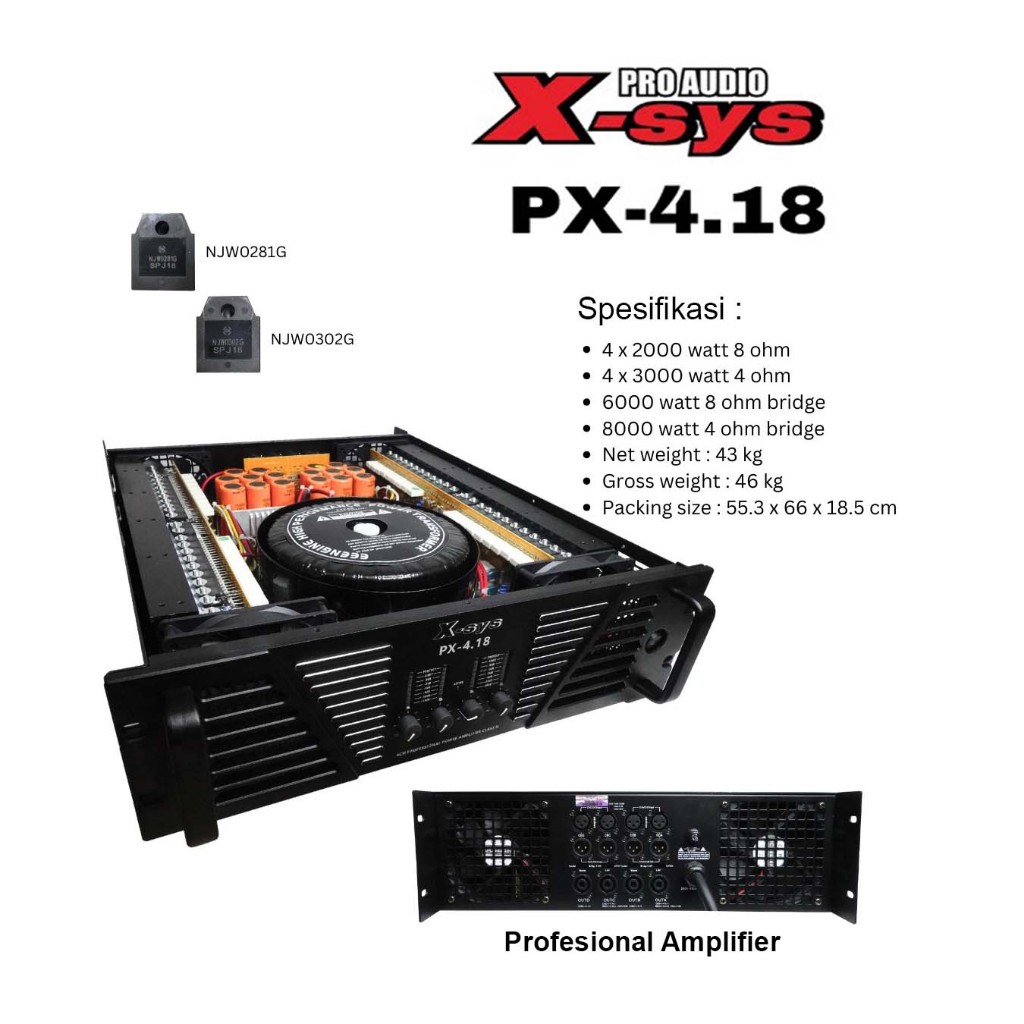 Jual X-Sys Power Amplifier PX-4.18 PX4.18 PX4-18 PX 4 18 Original ...