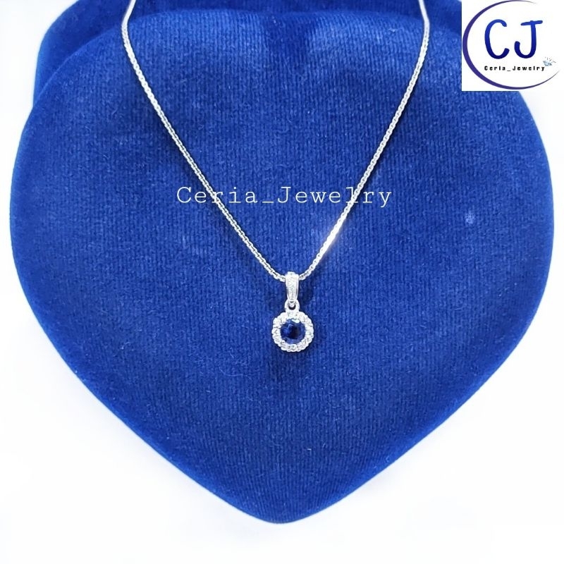 Jual Kalung Perak Asli Silver Wanita 925 Lapis Emas Putih Model ...