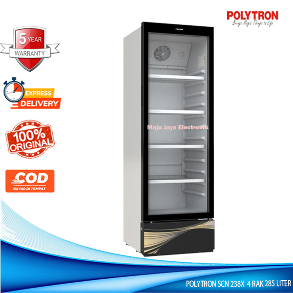 Jual Showcase POLYTRON SCN 288 Low Watt Anti Kabut 285 Liter 5 Rak ...