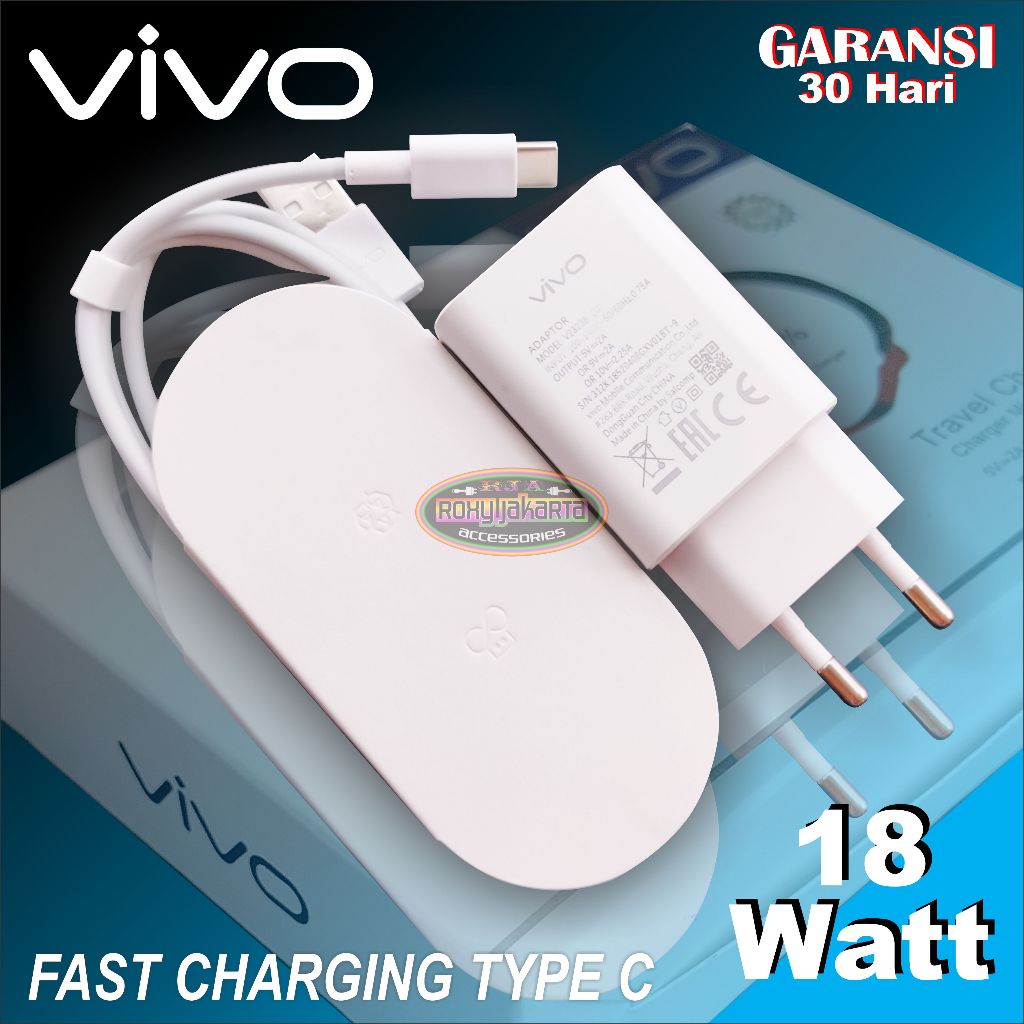 Jual Charger Vivo Y16 Y17s Y21 Y21A Y21s Y21T Y22 Y30 Y30i Y33t Y33s Y50 Y51 Y51a Y75 5G Fast ...
