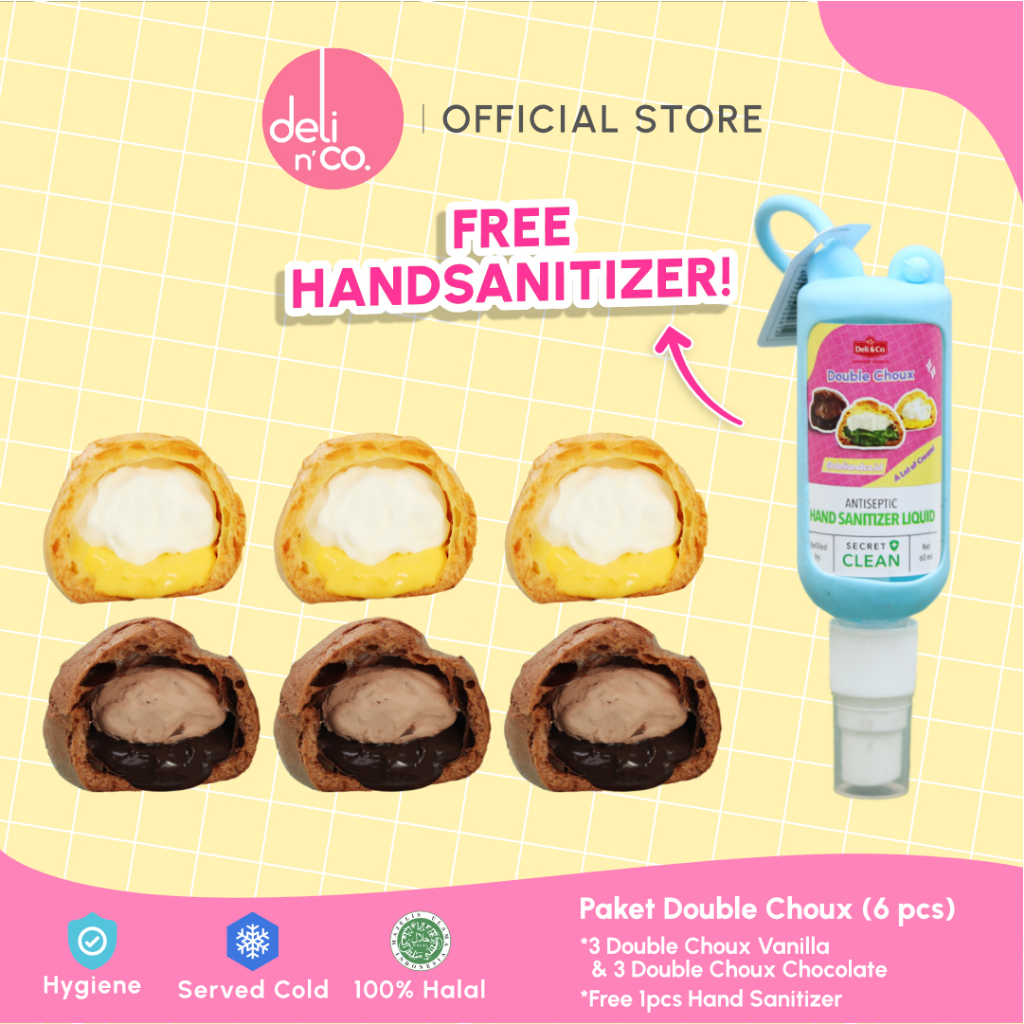 Jual Deli & Co Paket Hemat Double Choux Cream Vanilla & Chocolate ...