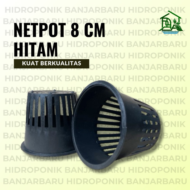 Jual PER PCS NETPOT HIDROPONIK 8CM NETPOT HITAM JARING POT TANAMAN ...