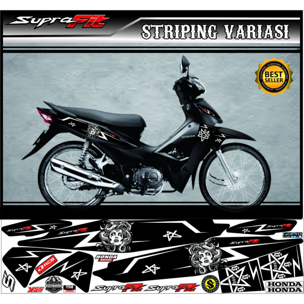 Jual STRIPING MOTOR HONDA SUPRA FIT NEW DECAL CUSTOM VARIAN STICKER ...