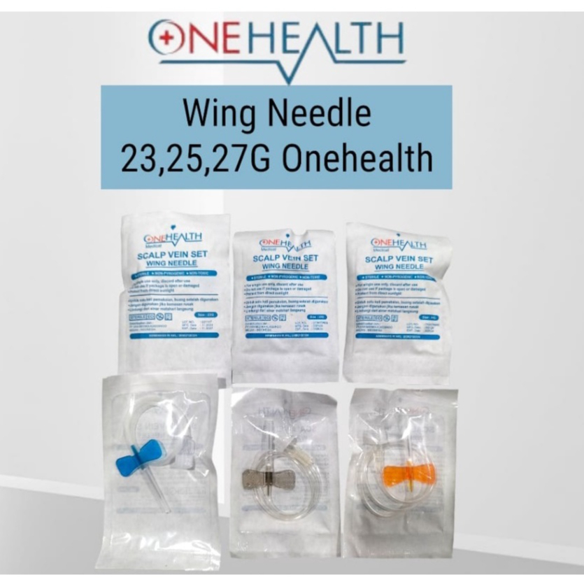 Jual Wing Needle Onehealth / Scalp Vein Set isi 100's | Shopee Indonesia