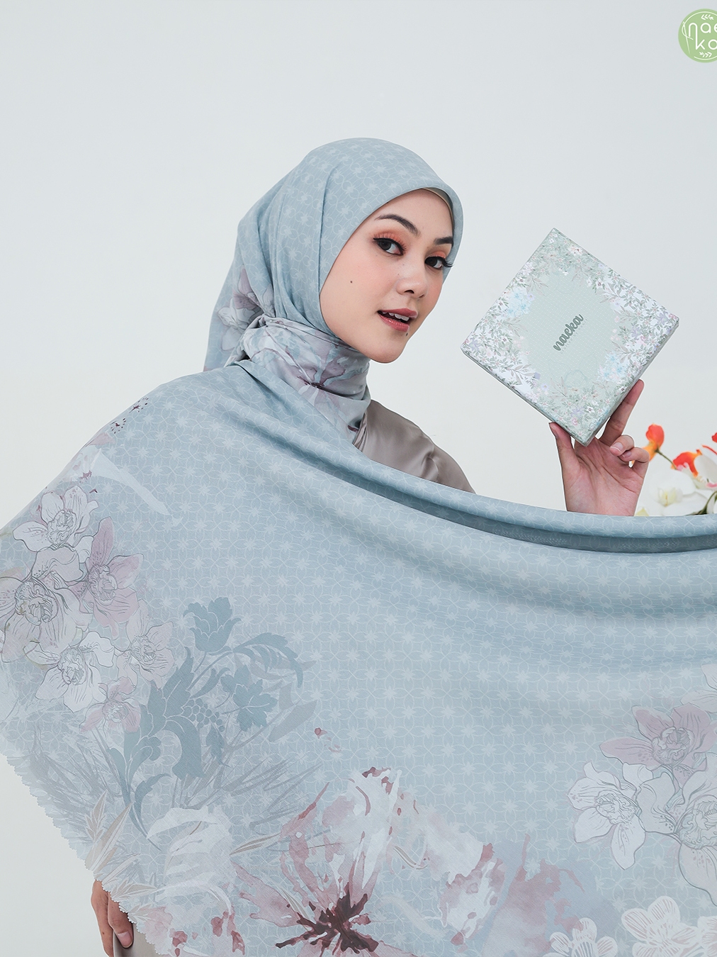 Jual Naeka Diane Series Scarf Premium Hijab Printing Voal Free Box ...