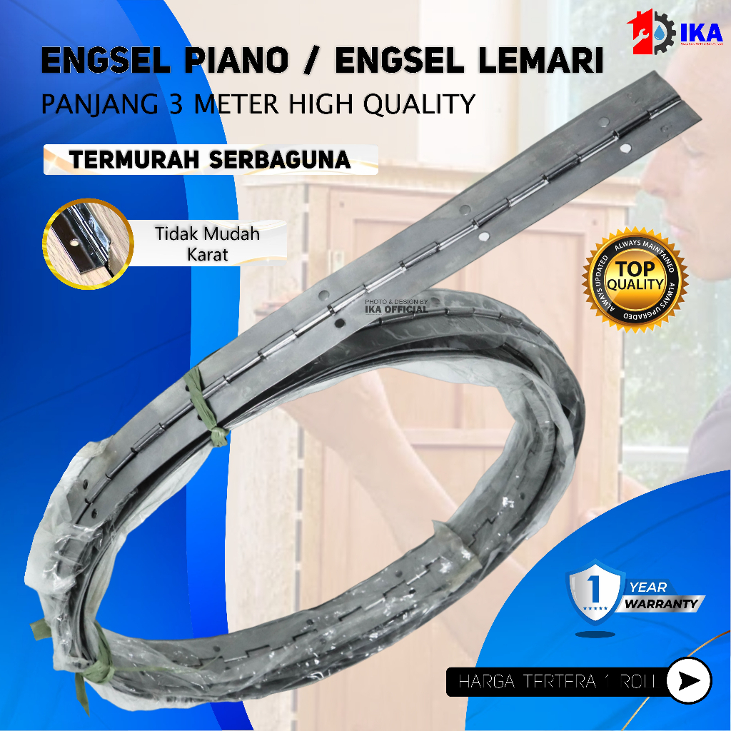 Jual Engsel Piano 3 Meter / Engsel Lemari besi dapur/ ENGSEL PANJANG ...