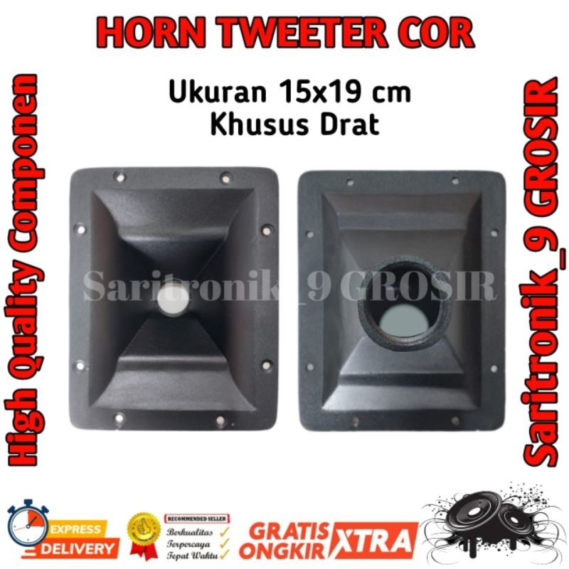 Jual HORN/CORONG TWEETER UK 15X19 BAHAN COR ALMUMINIUM KHUSUS DRAT ...