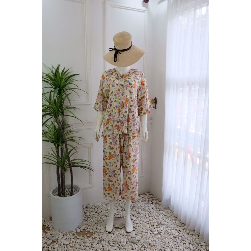 Jual JENA SET | Setelan Kekinian Full Kancing | Style Lengan Rampel ...