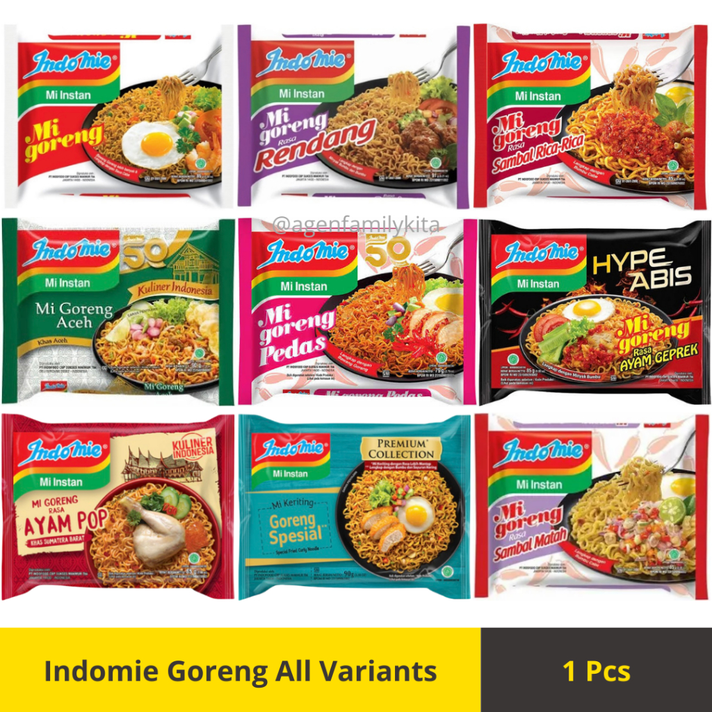 Jual Indomie Goreng All Variants Rasa Original Rendang Ayam Geprek Mie ...