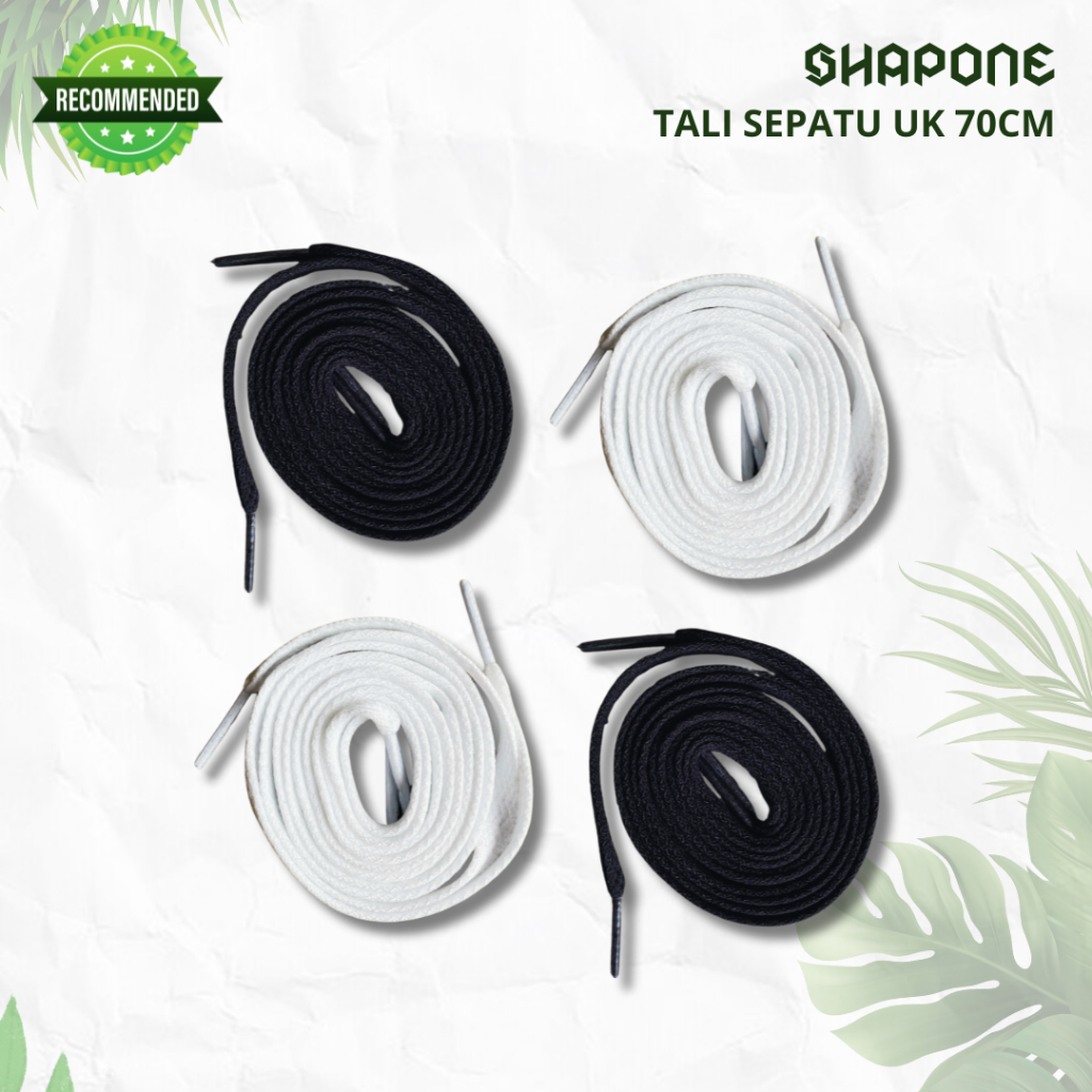 Jual Tali Sepatu Gepeng Pendek Ukuran 70CM Untuk 5 Lubang Katun Premium ...