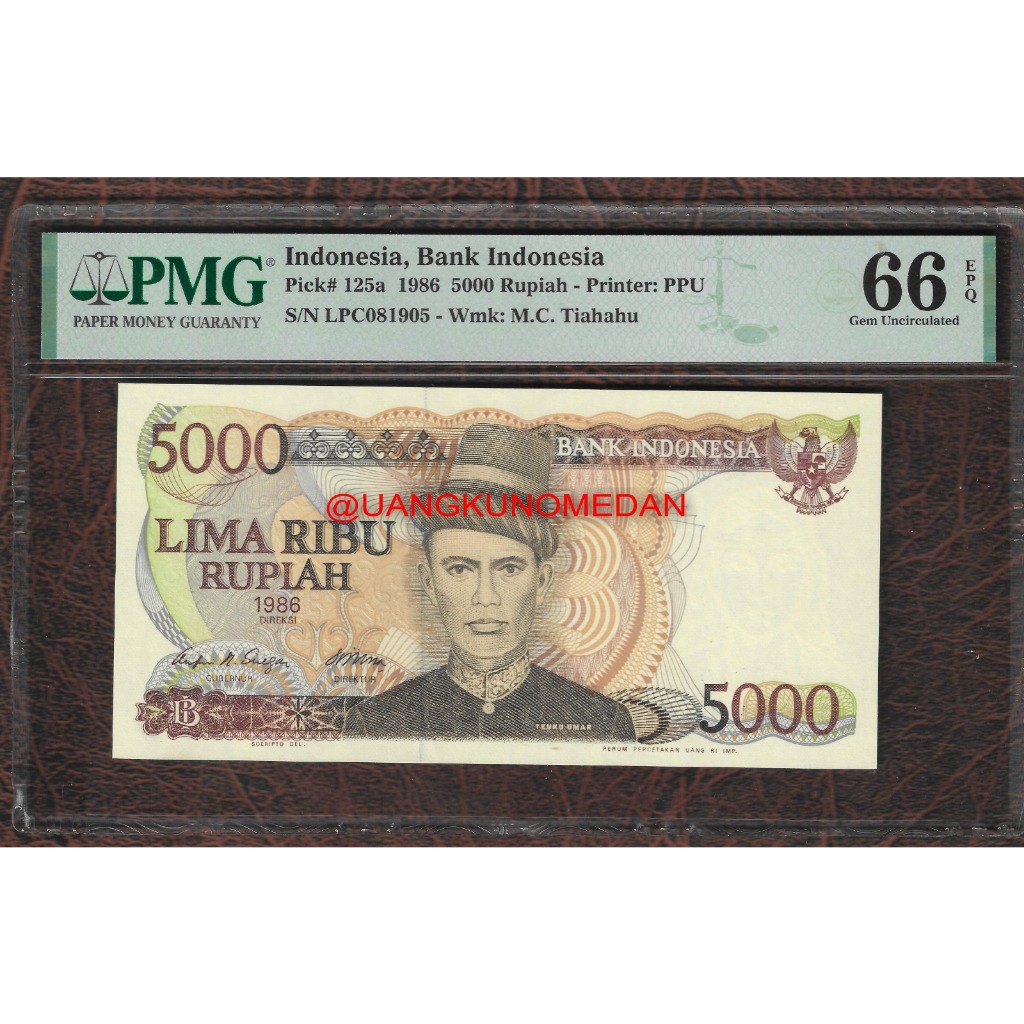 Jual Uang 5000 Rupiah Teuku Umar PMG | Shopee Indonesia
