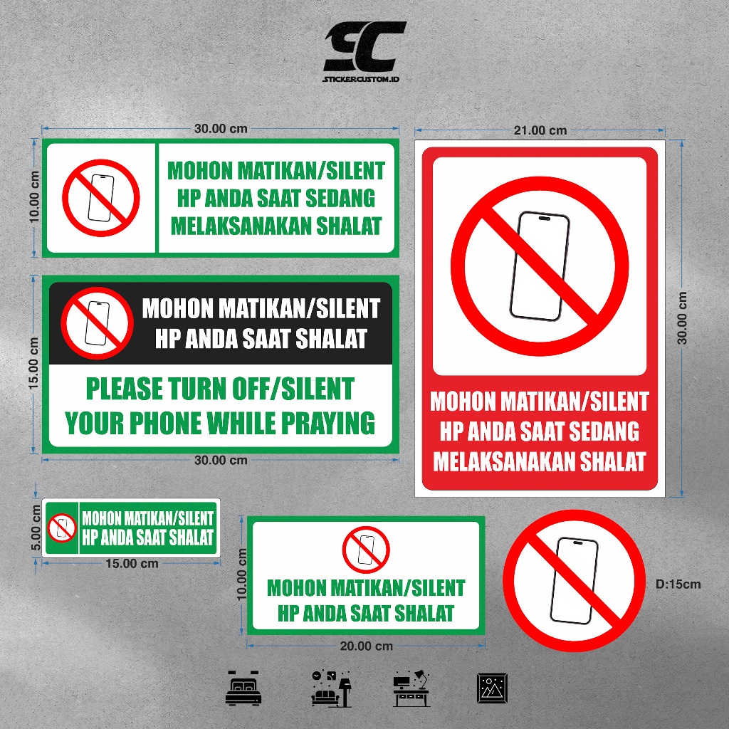 Jual STICKER HIMBAUAN, PERINGATAN, LARANGAN - MATIKAN/SILENT HP ...