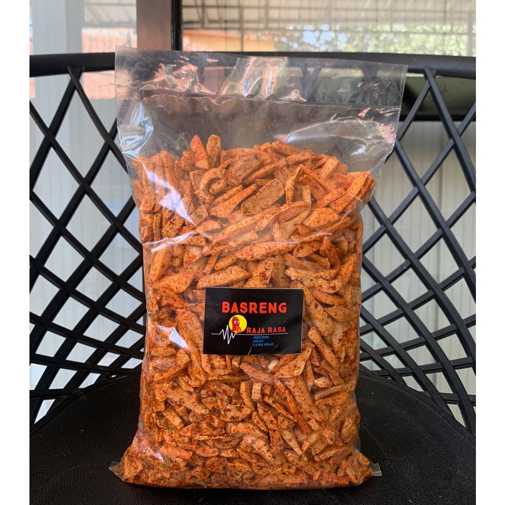 Jual basreng raja rasa pedas dan ori daun jeruk isi 500gram | Shopee ...