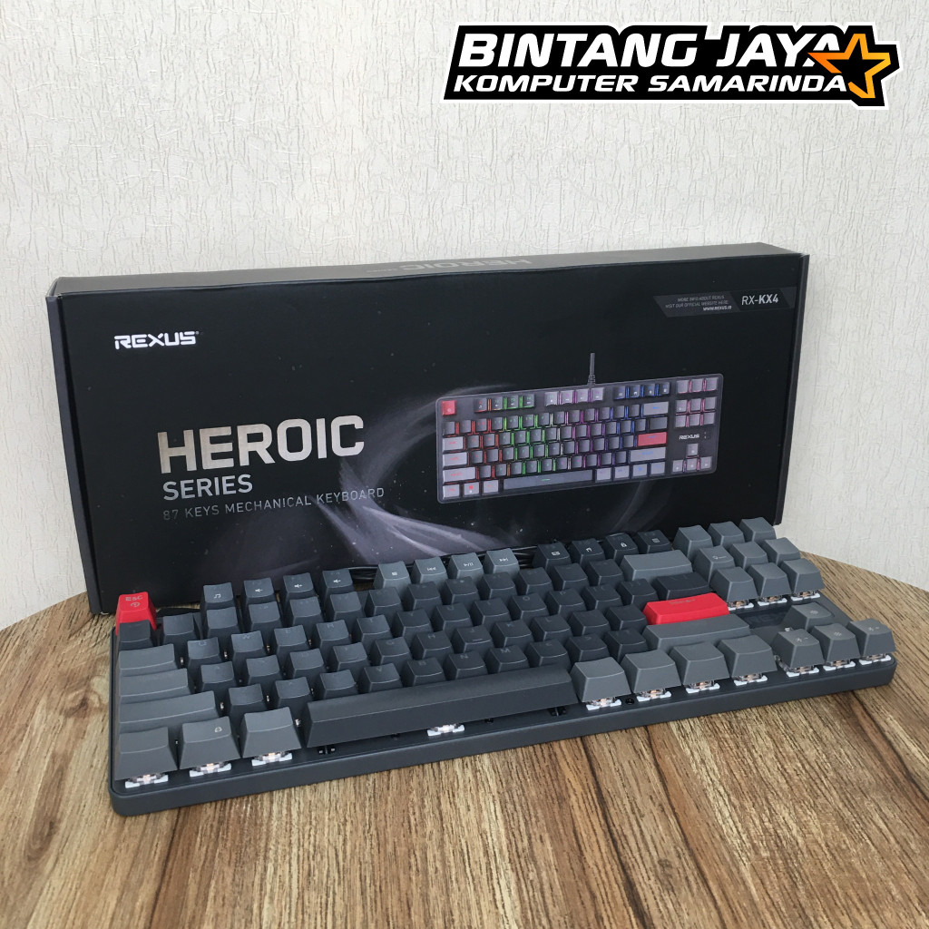 Jual Keyboard Mechanical Gaming Rexus Heroic KX4 - Black | Shopee Indonesia